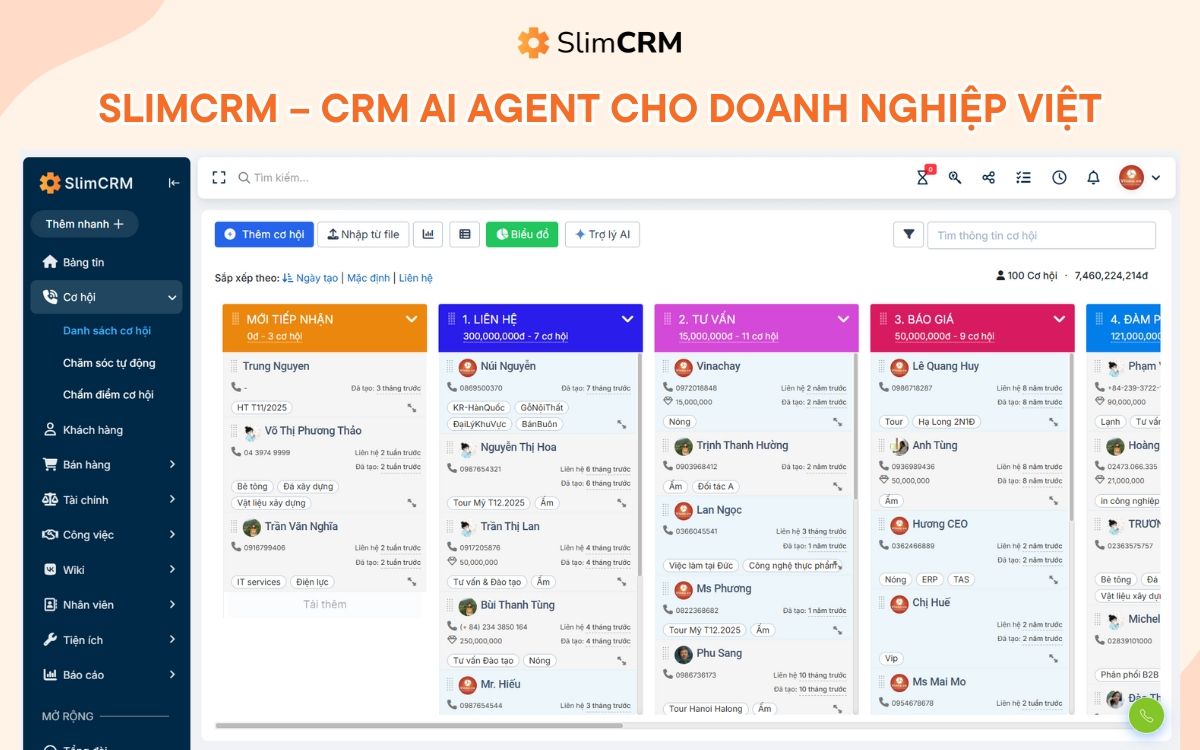 Top 9 Phần mềm CRM tại Việt Nam bạn nên thử (2026) | bởi SlimCRMvn ...