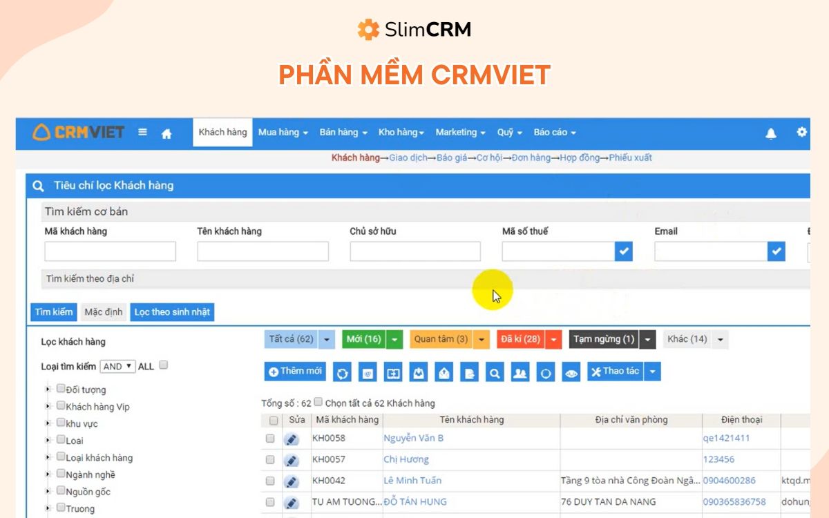 Top 9 Phần mềm CRM tại Việt Nam bạn nên thử (2026) | bởi SlimCRMvn ...