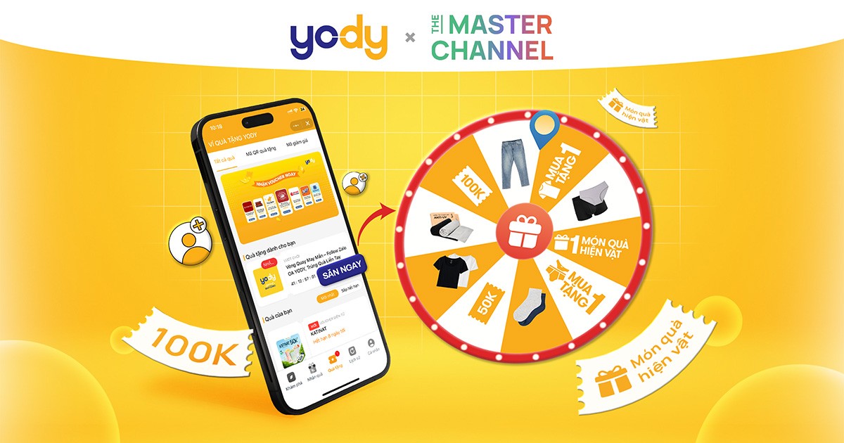 Yody x The Master Channel: Sự kết hợp độc đáo giữa Lucky Wheel và ví ...